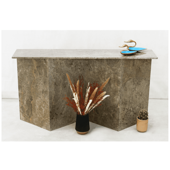 Office Console Table | White, Grey & Black Marble Options | Beige ...