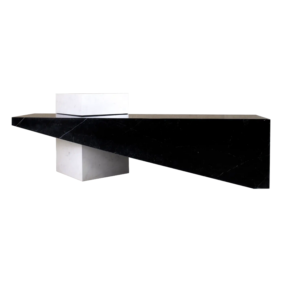 Black Marble Bench | Marble Outdoor Bench | Marble Benches | Marbeya Charm