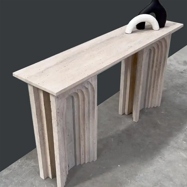 Office Console Table | White, Grey & Black Marble Options | Beige ...