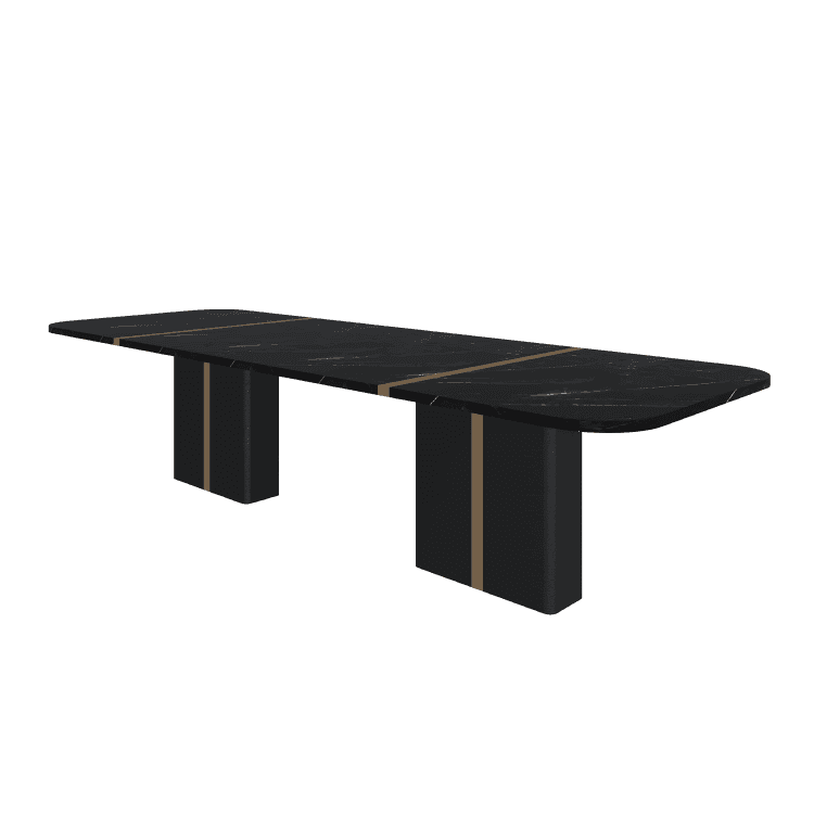 Mars Dining Table | Black Marble Dining Table | MARBEYA CHARM – Marbeya ...