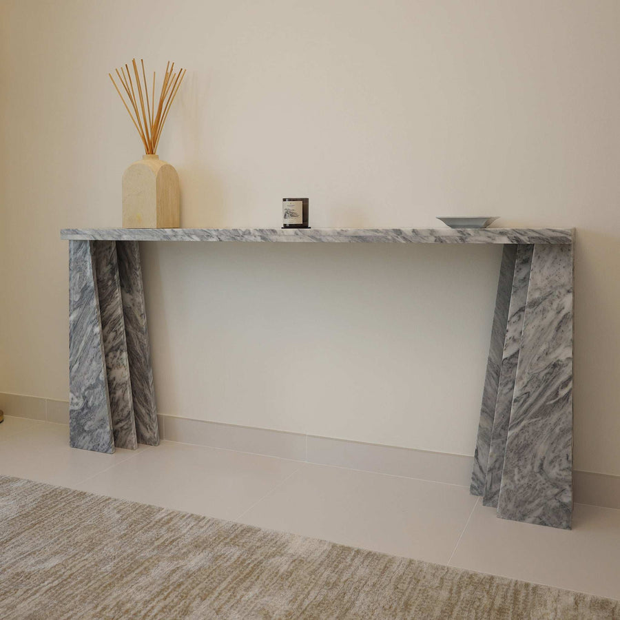 Office Console Table | White, Grey & Black Marble Options | Beige ...