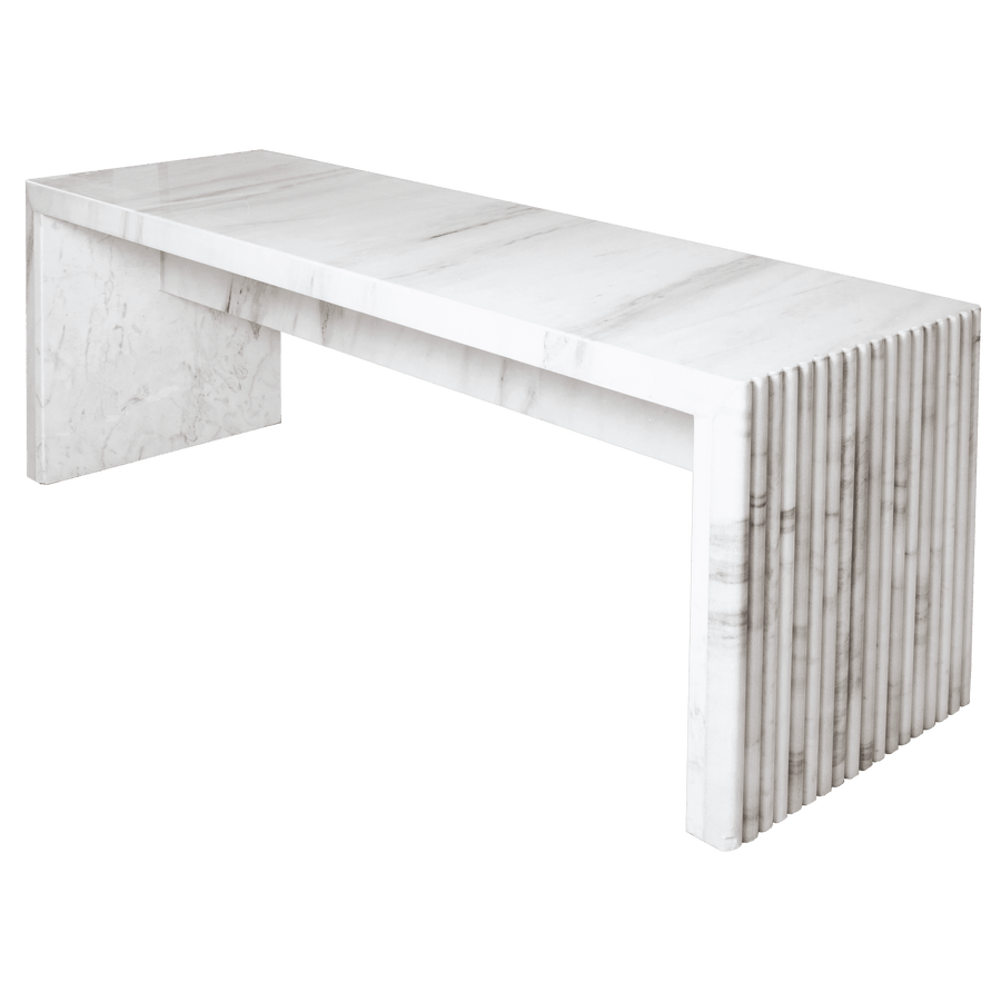 Black Marble Bench | Marble Outdoor Bench | Marble Benches | Marbeya Charm