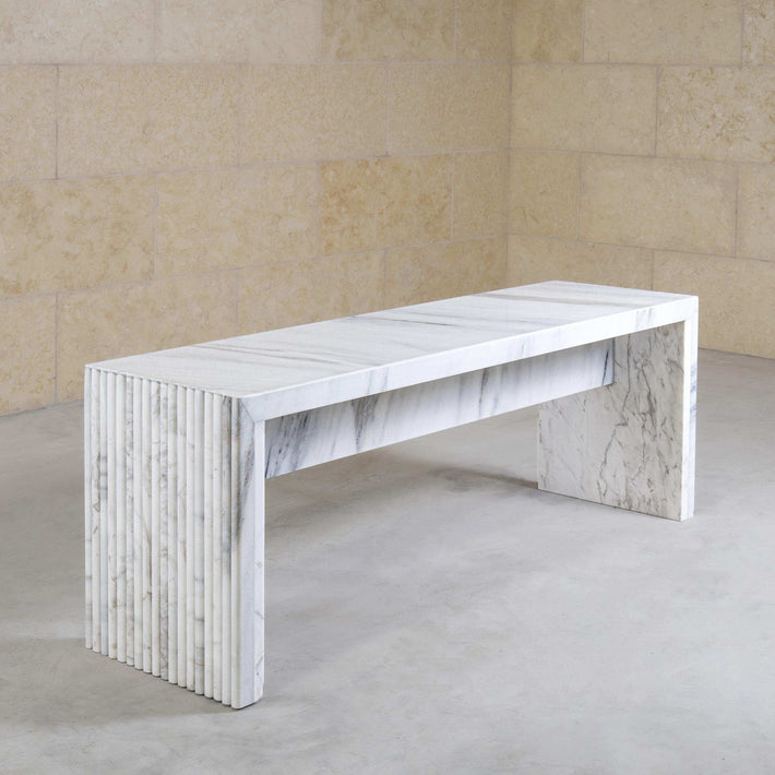 Black Marble Bench | Marble Outdoor Bench | Marble Benches | Marbeya Charm