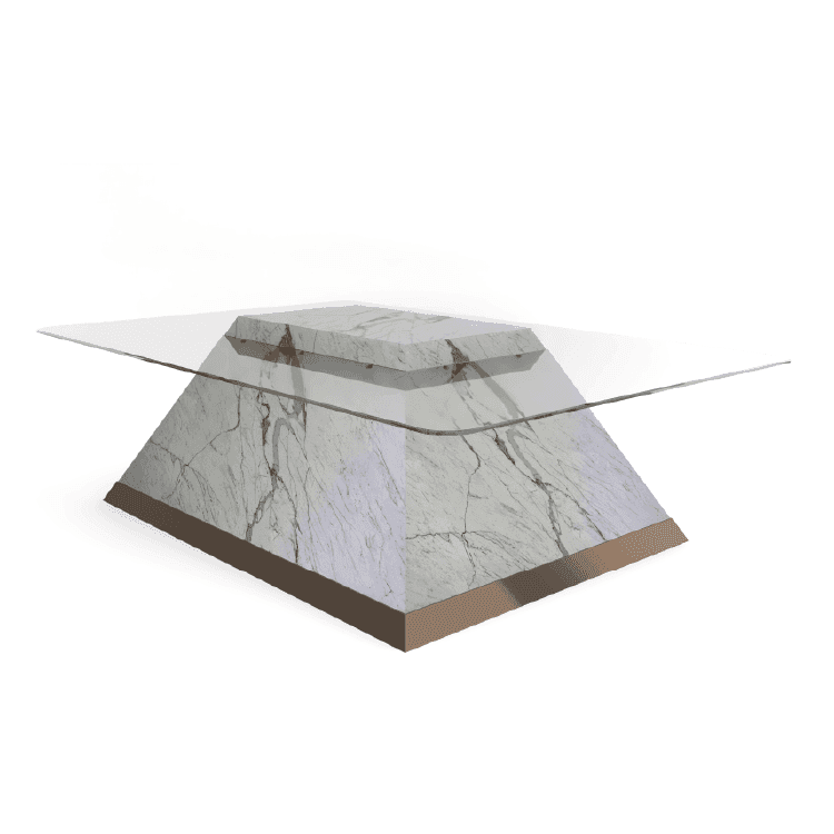 Pyramid Coffee Table | Statuario Coffee Table | MARBEYA CHARM – Marbeya ...