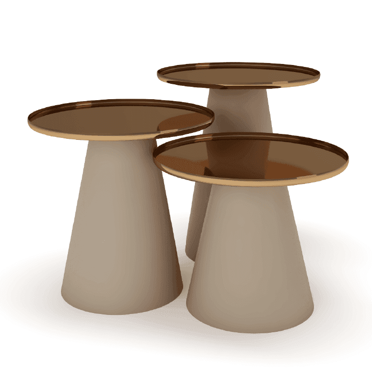 Maximize your space with Marbeya Charm's Triple Side Tables. Designed ...